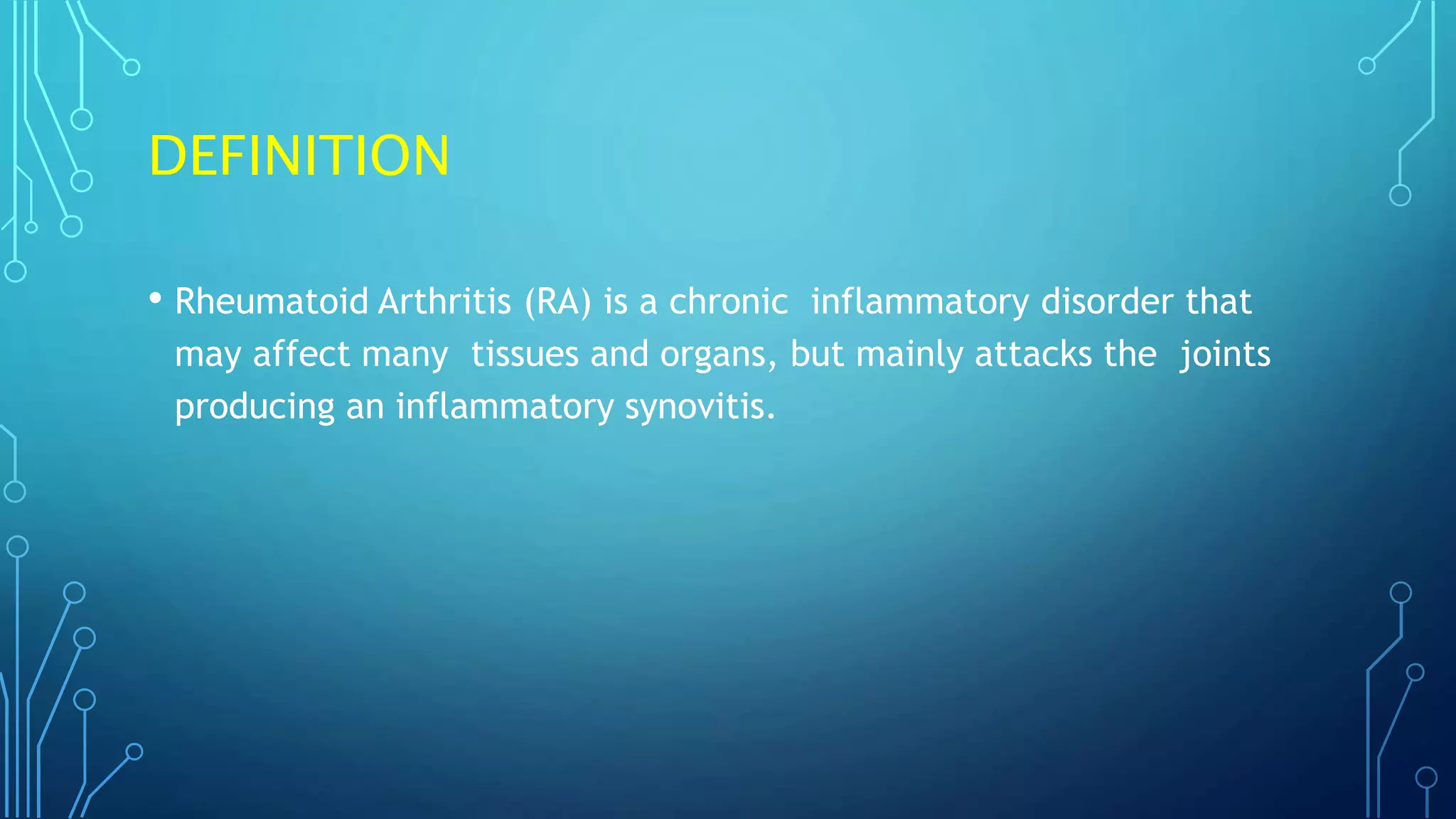 Rheumatoid arthritis ckr part 1 | PPTX