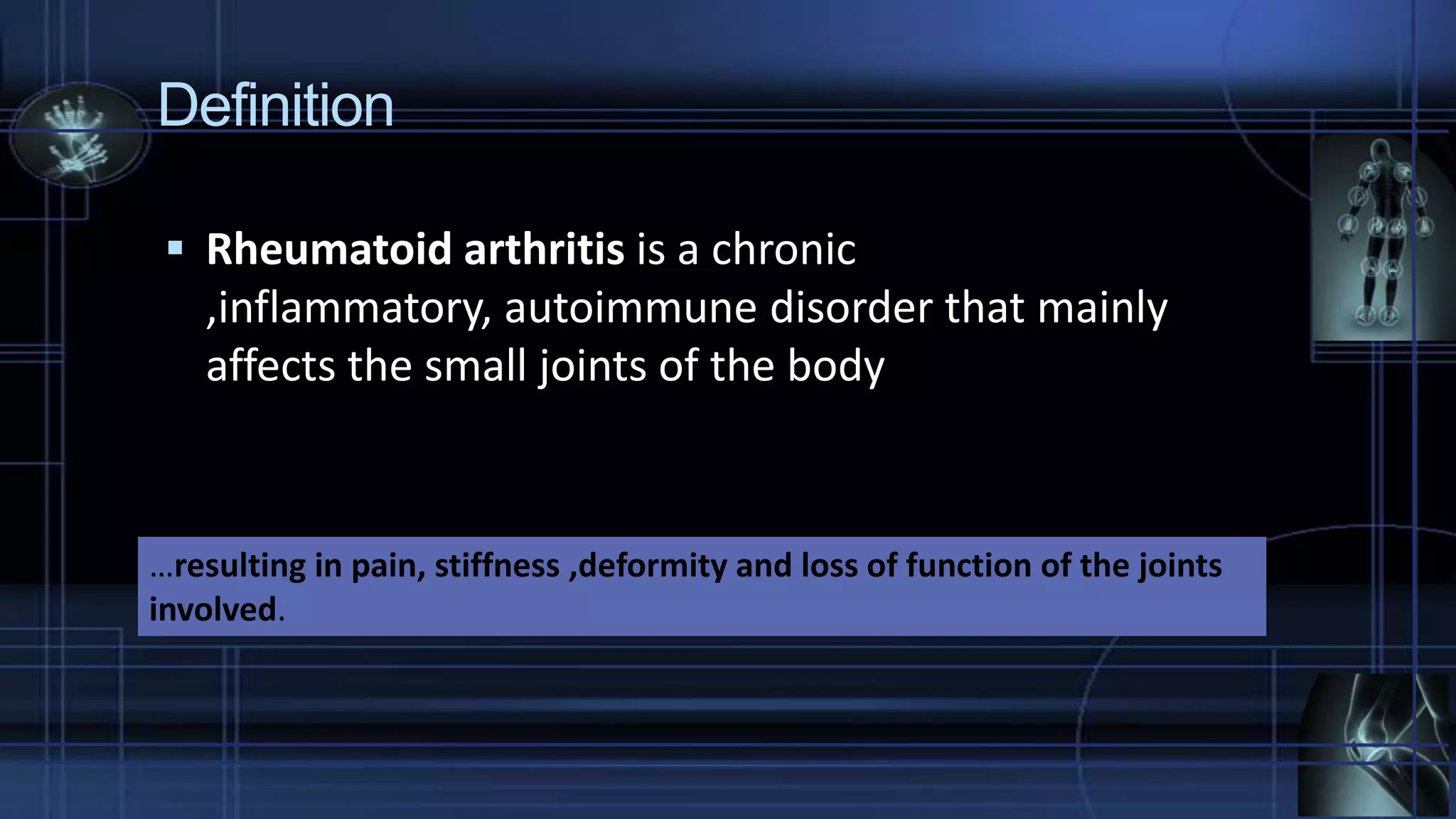 Rheumatoid arthritis clinical overview and tips for management | PPTX