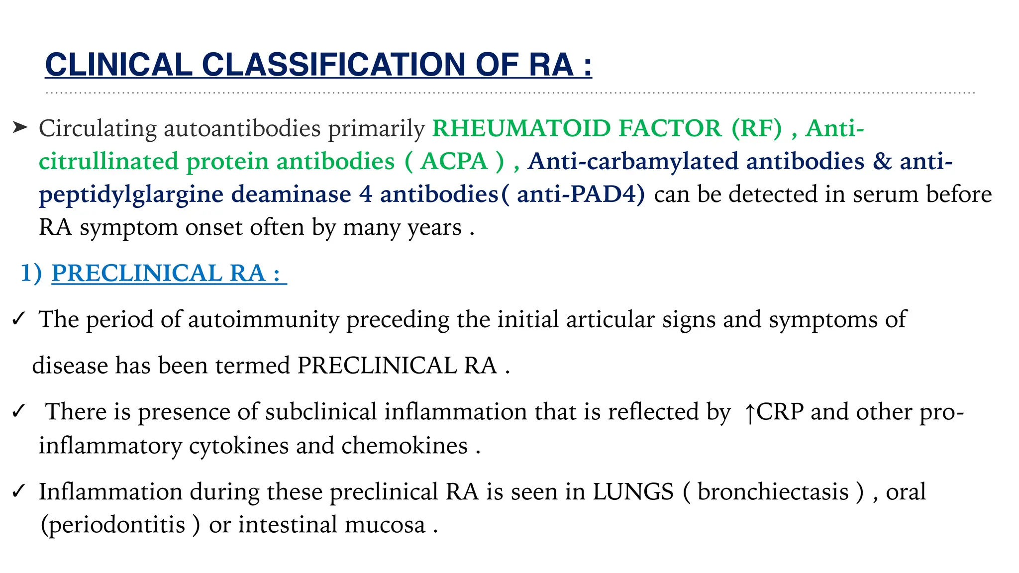 Rheumatoid arthritis ppt ( Ref : Harrisons principles of Internal ...