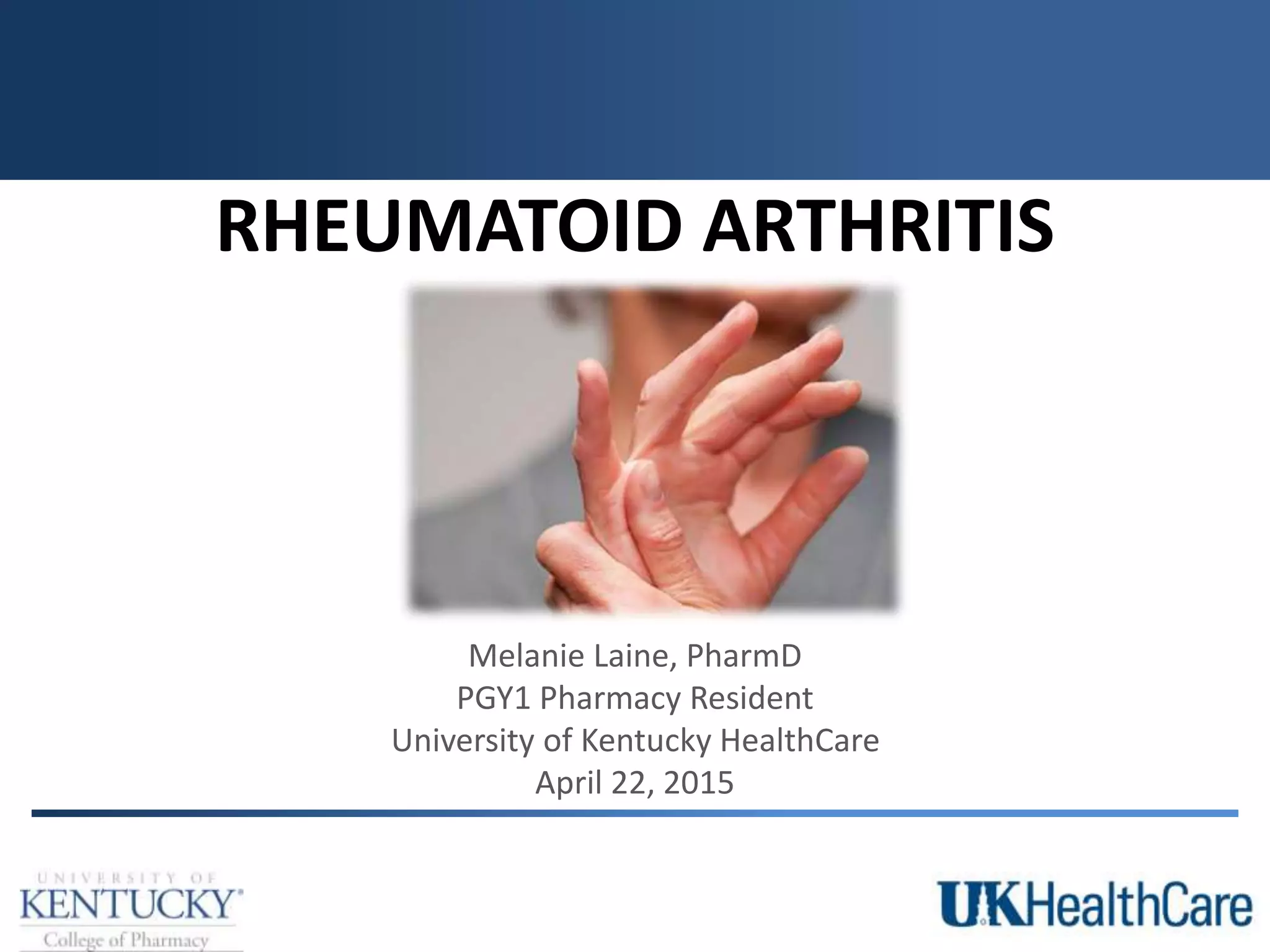 Rheumatoid Arthritis Lecture.ppt