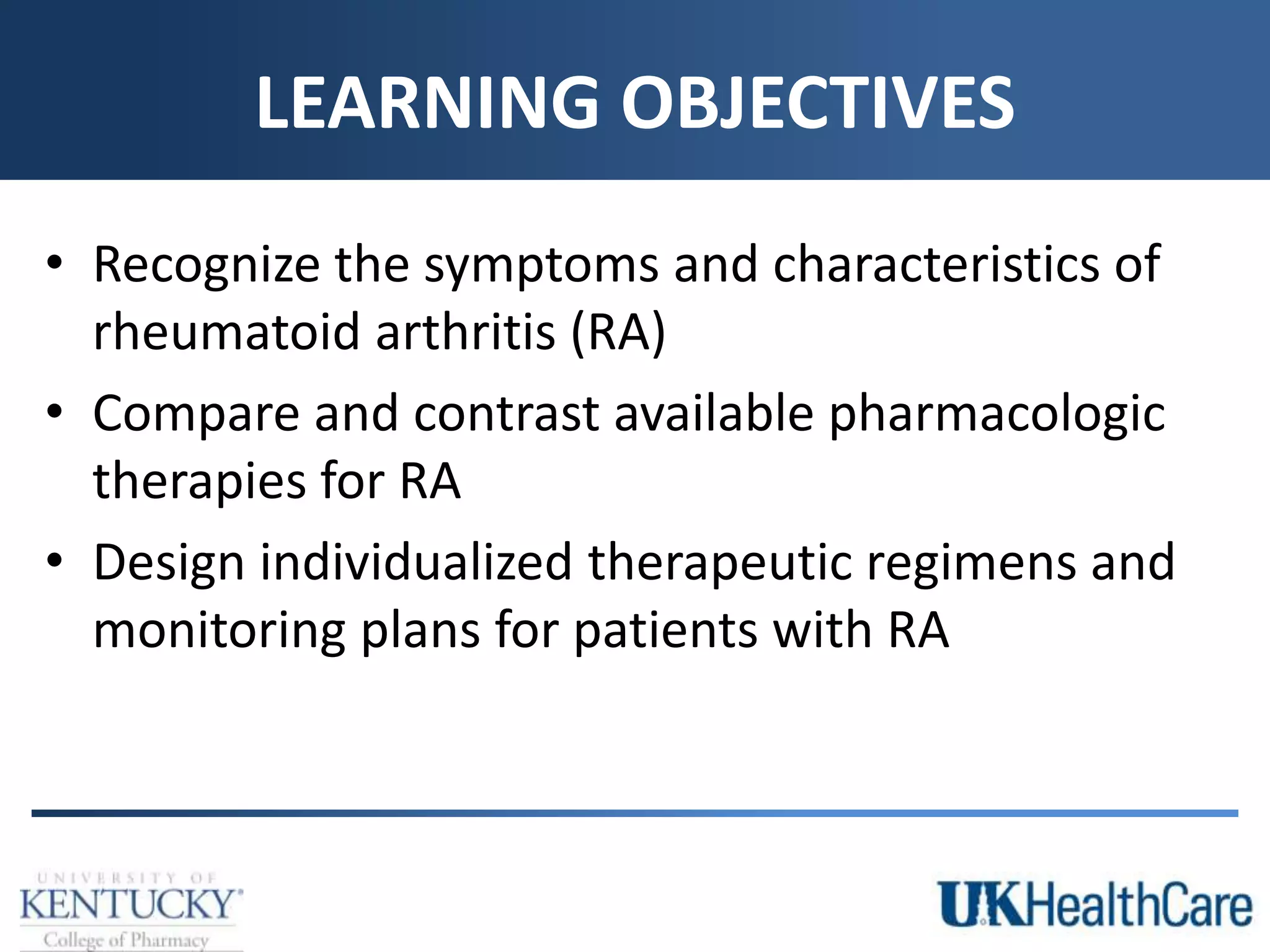 Rheumatoid Arthritis Lecture.ppt