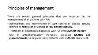 Rheumatoid arthritis treatment | PPTX