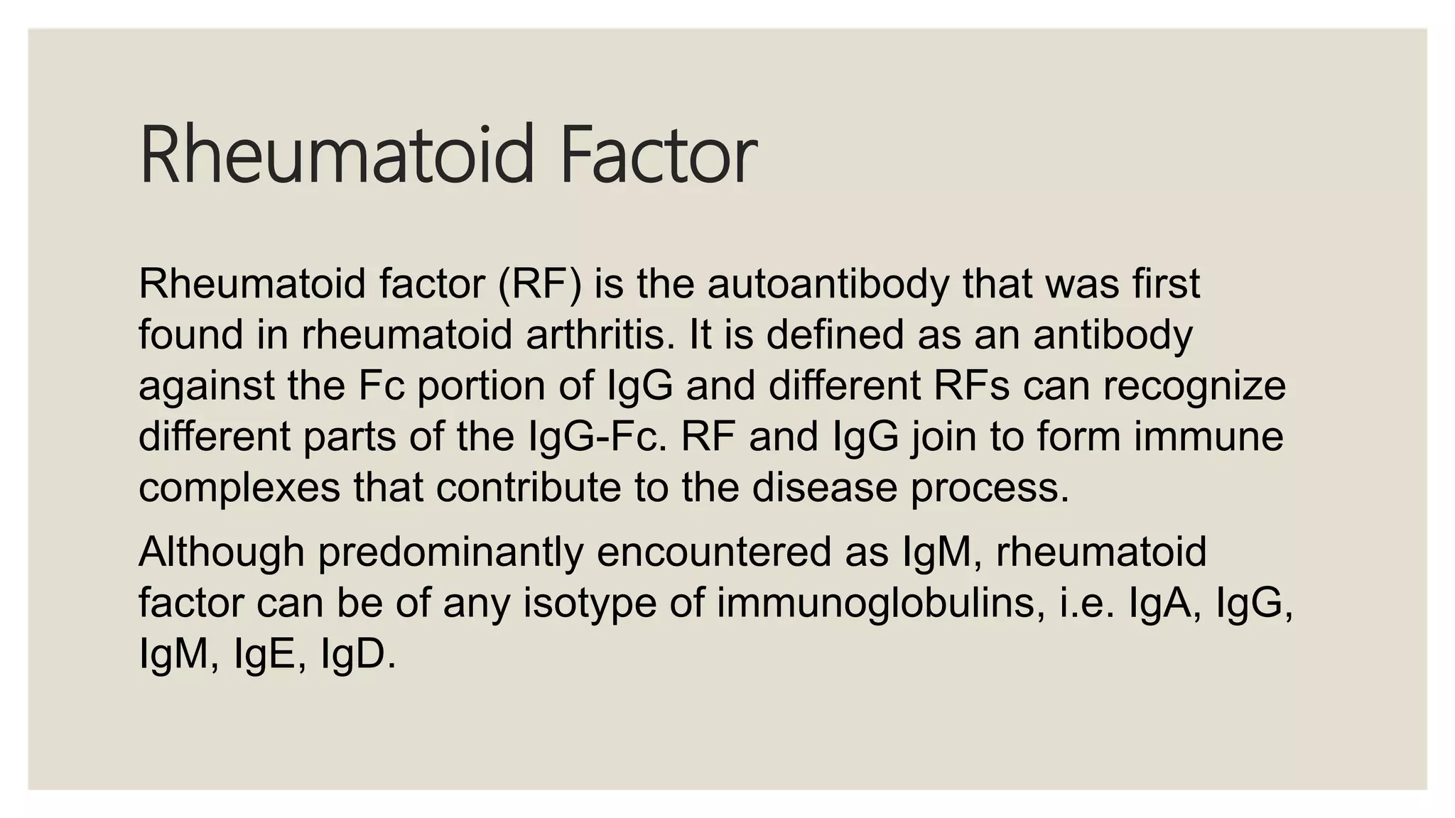 Rheumatoid factor and anti-ccp | PPTX