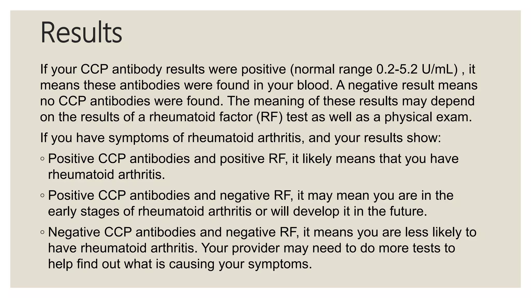 Rheumatoid factor and anti-ccp | PPTX