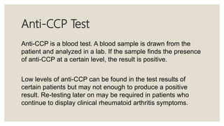 Rheumatoid factor and anti-ccp | PPTX