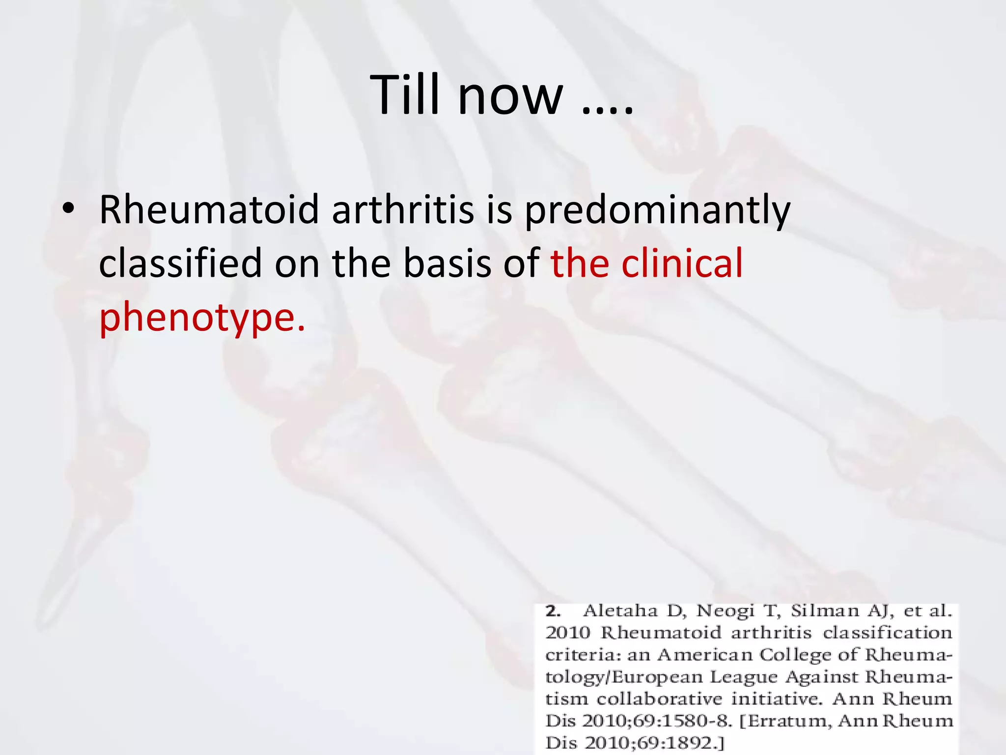Rheumatoid arthritis pathogenesis | PPTX