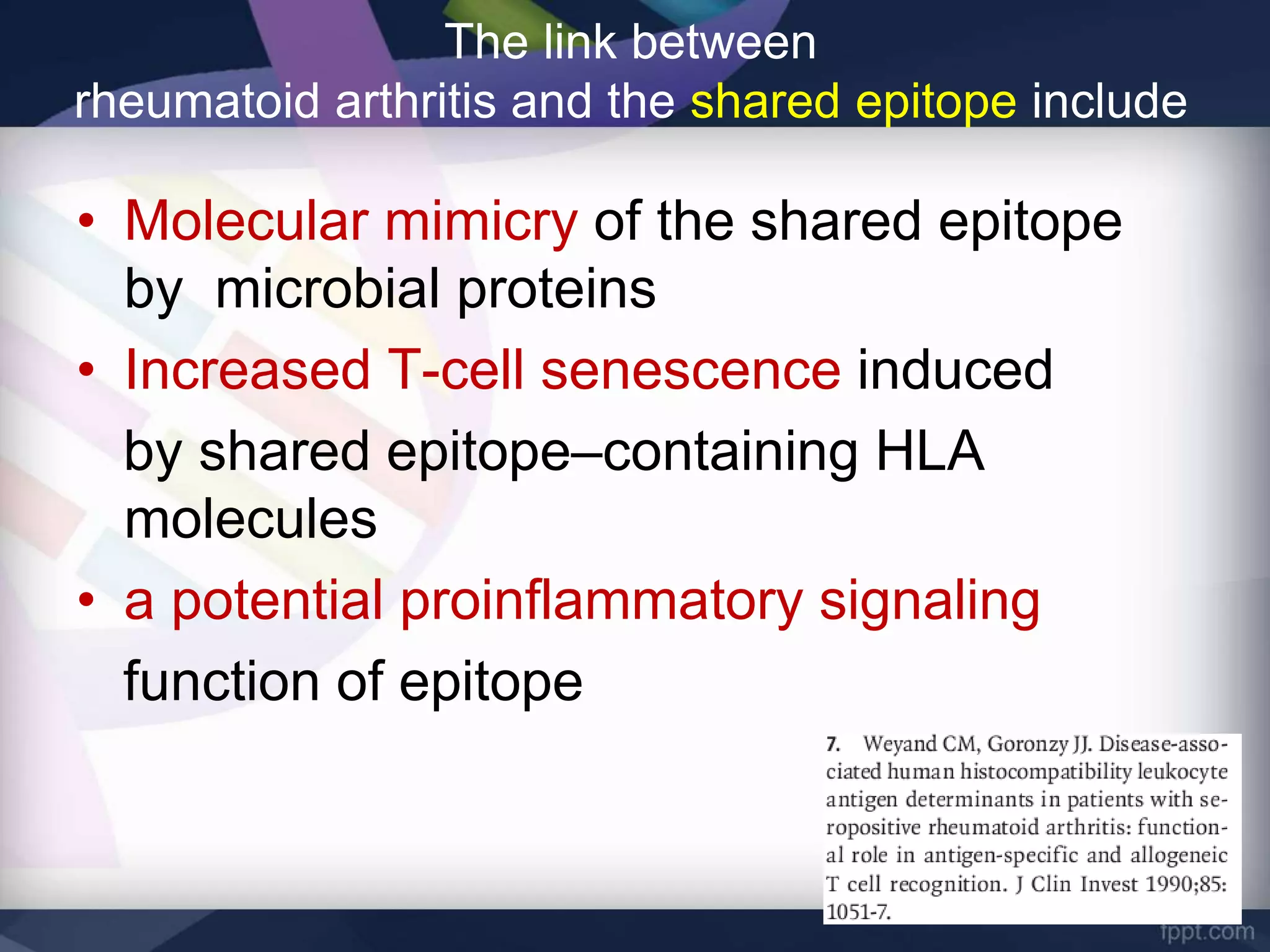 Rheumatoid arthritis pathogenesis | PPTX