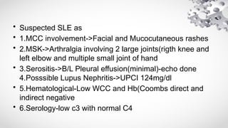 active sle with lupus nephritis from rau | PPT