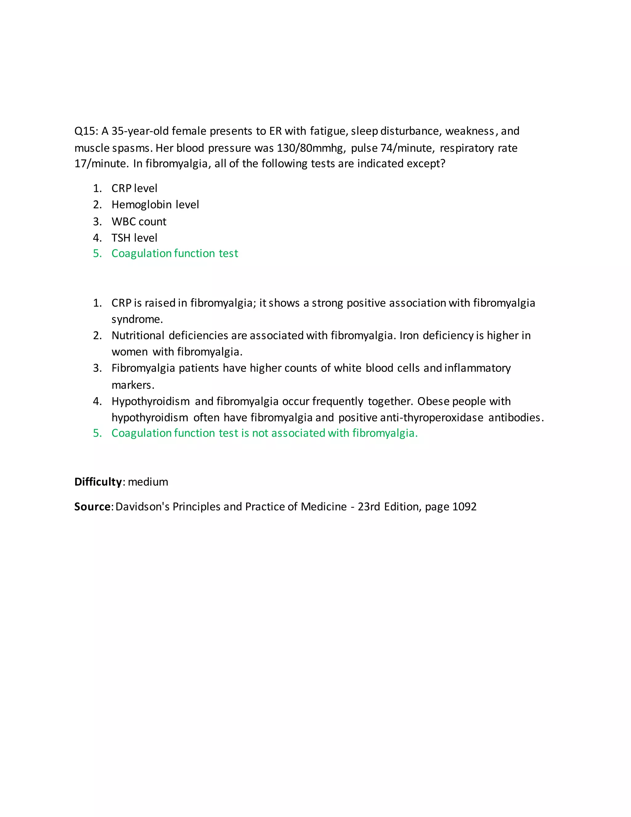 Rheumatology MCQs Practice questions with explanation | DOCX