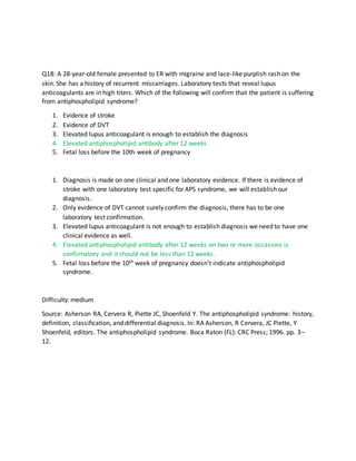 Rheumatology MCQs Practice questions with explanation | DOCX