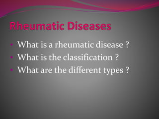 Rheumatology Sheet | PPTX