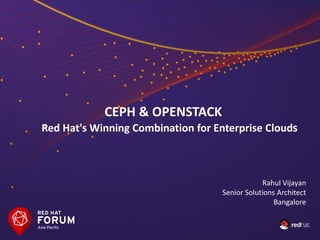 CEPH & OPENSTACK - Red Hat's Winning Combination for Enterprise Clouds | PPT