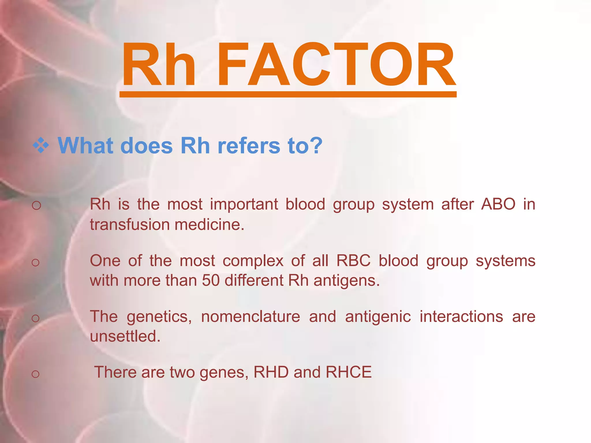 Rh factor | PPTX