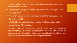 Blood Group Incompatibility: Rh Factor and Erythroblastosis Fetalis | PDF