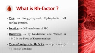Rh factor and its significance by Prabeen | PPT