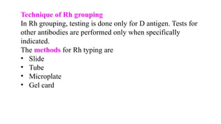 blood bank notes rh grouping of blood.pptx