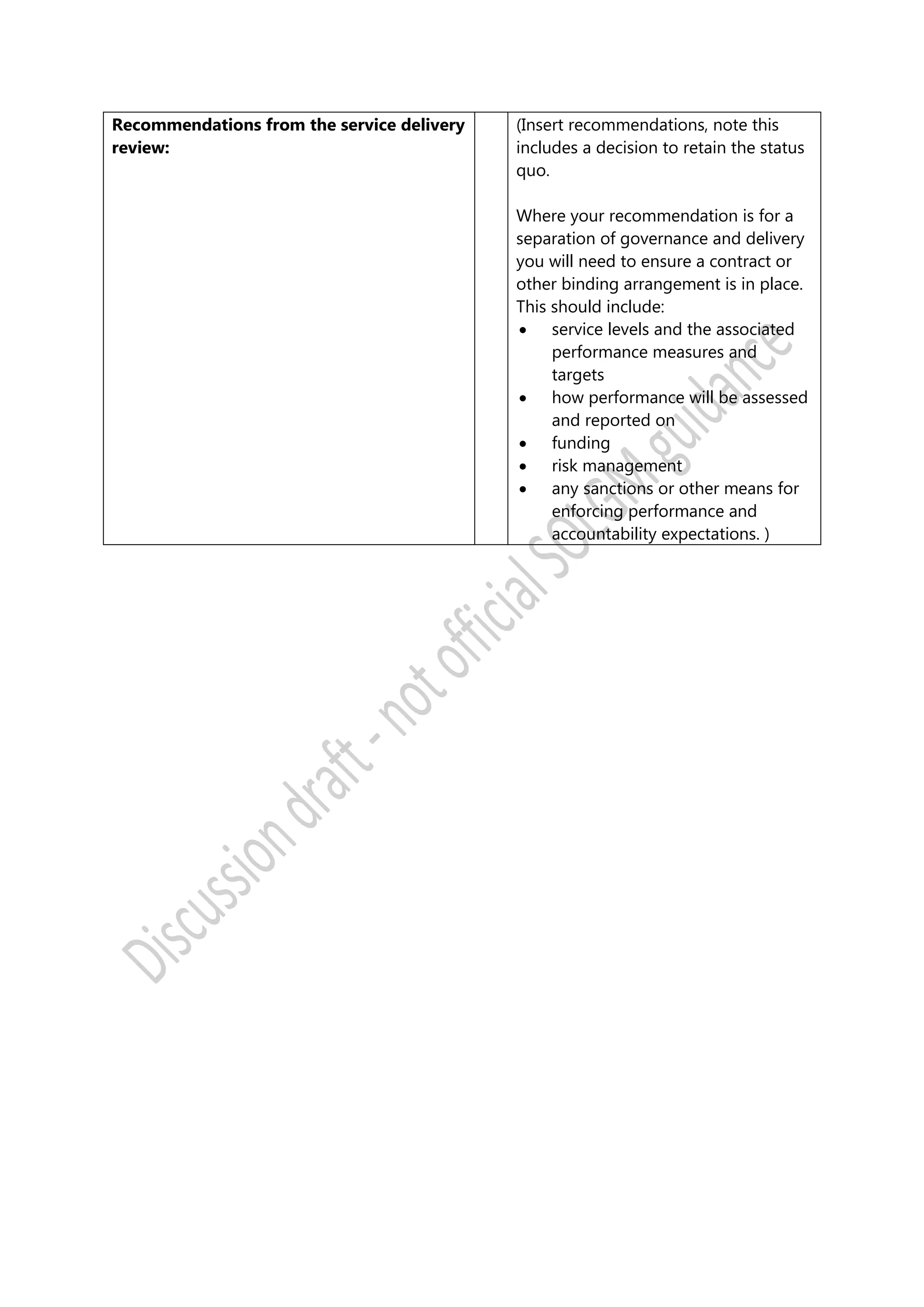 Service Delivery Review Template | PDF