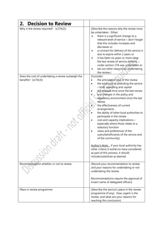 Service Delivery Review Template | PDF