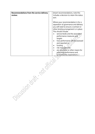 Service Delivery Review Template | PDF