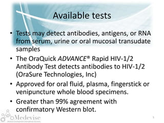 BIOSCIENCE RESEARCH HIV testing | PPTX