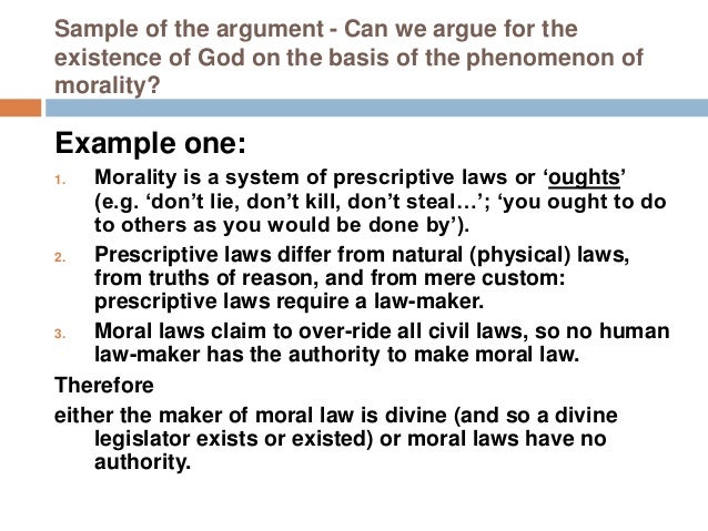 Philosophical arguments for the link between god and morality