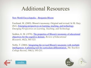 Bloom's Taxonomy | PPTX