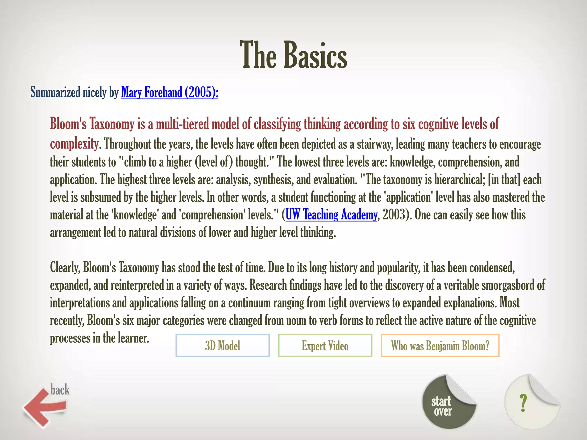 Bloom's Taxonomy Kiosk | PPTX