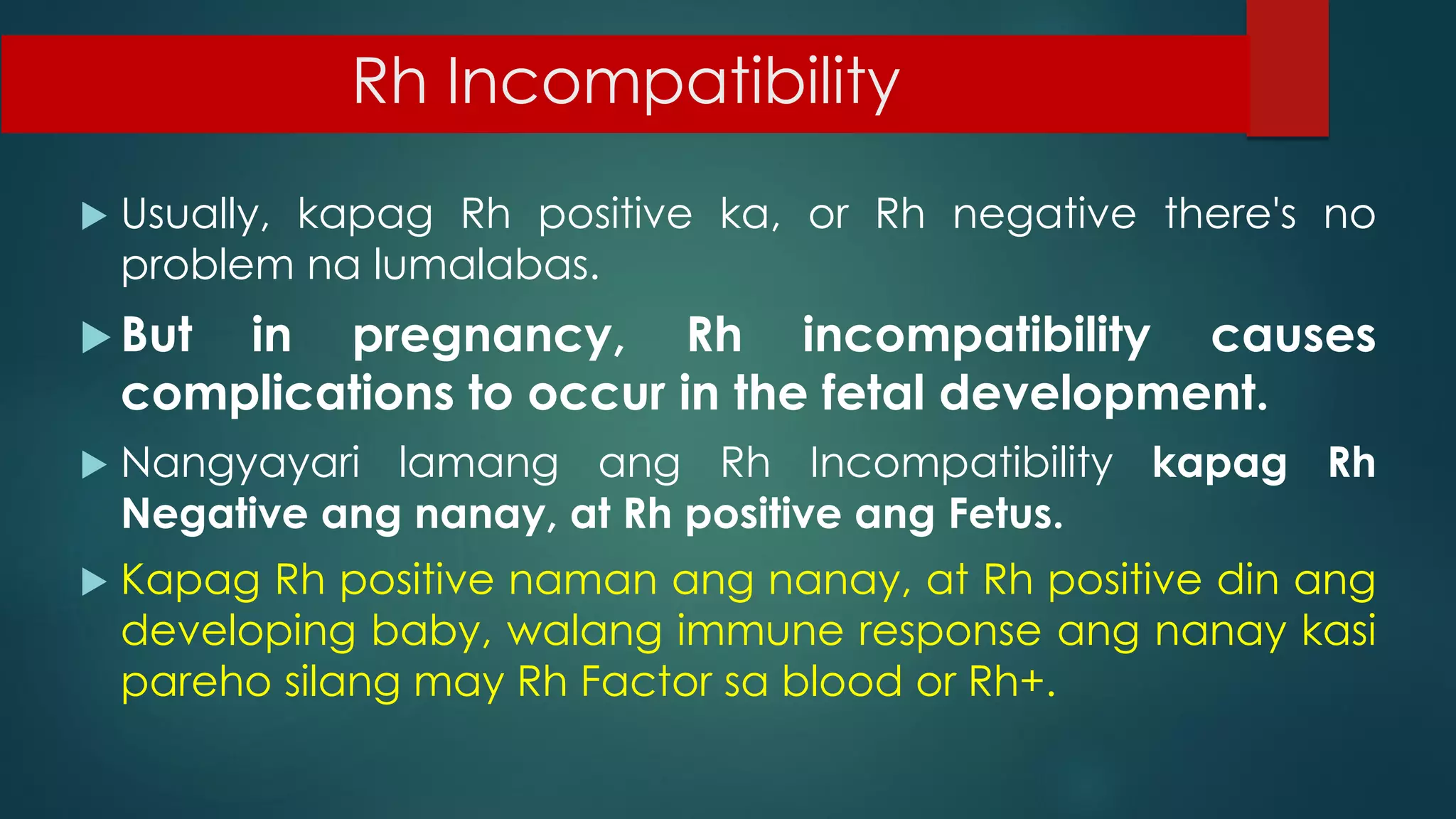 Rh incompatibility/Isoimmunization, BS Nursing | PDF
