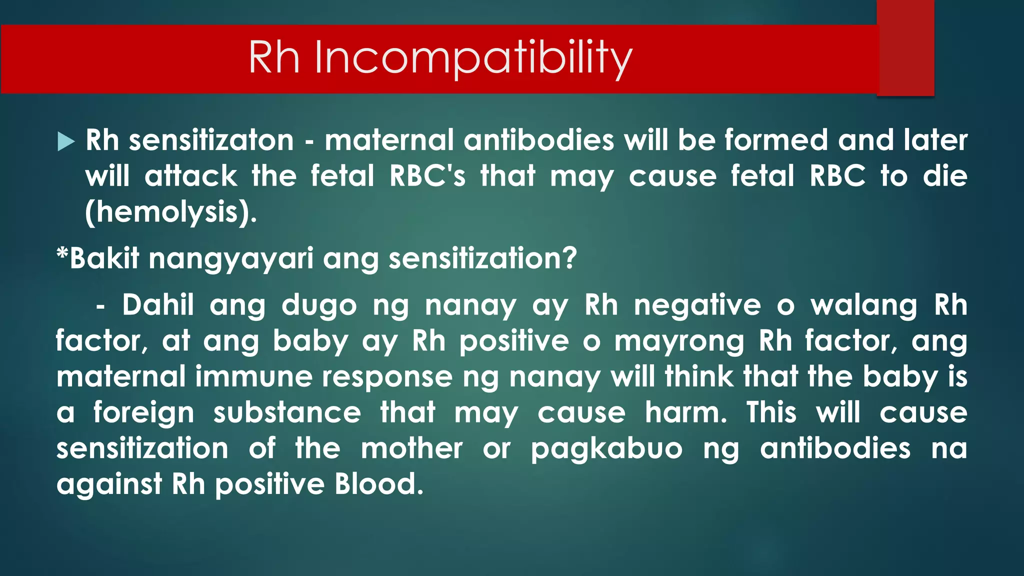 Rh incompatibility/Isoimmunization, BS Nursing | PDF