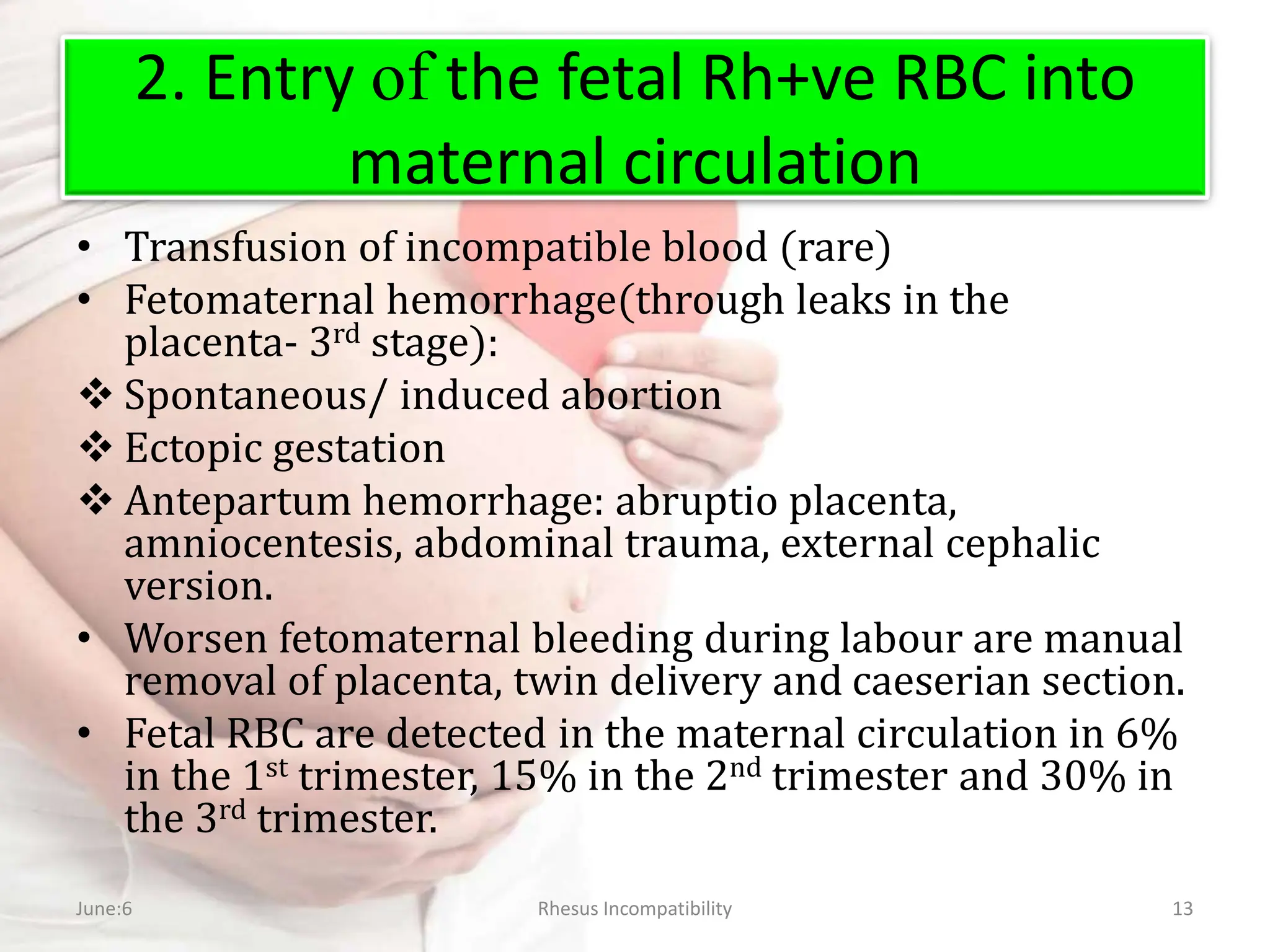 Rh Incompatibility a Gynecological disorder | PPT