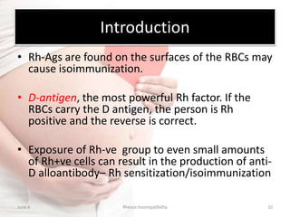 Rh Incompatibility a Gynecological disorder | PPT
