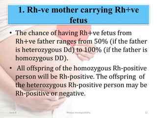 Rh Incompatibility a Gynecological disorder | PPT