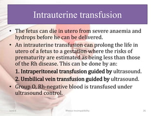 Rh Incompatibility a Gynecological disorder | PPT