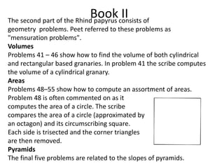 Rhind mathematical papyrus | PPT
