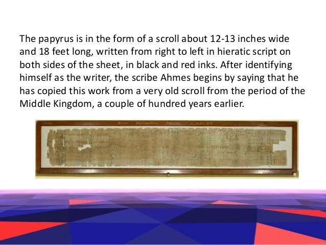 Rhind mathematical papyrus