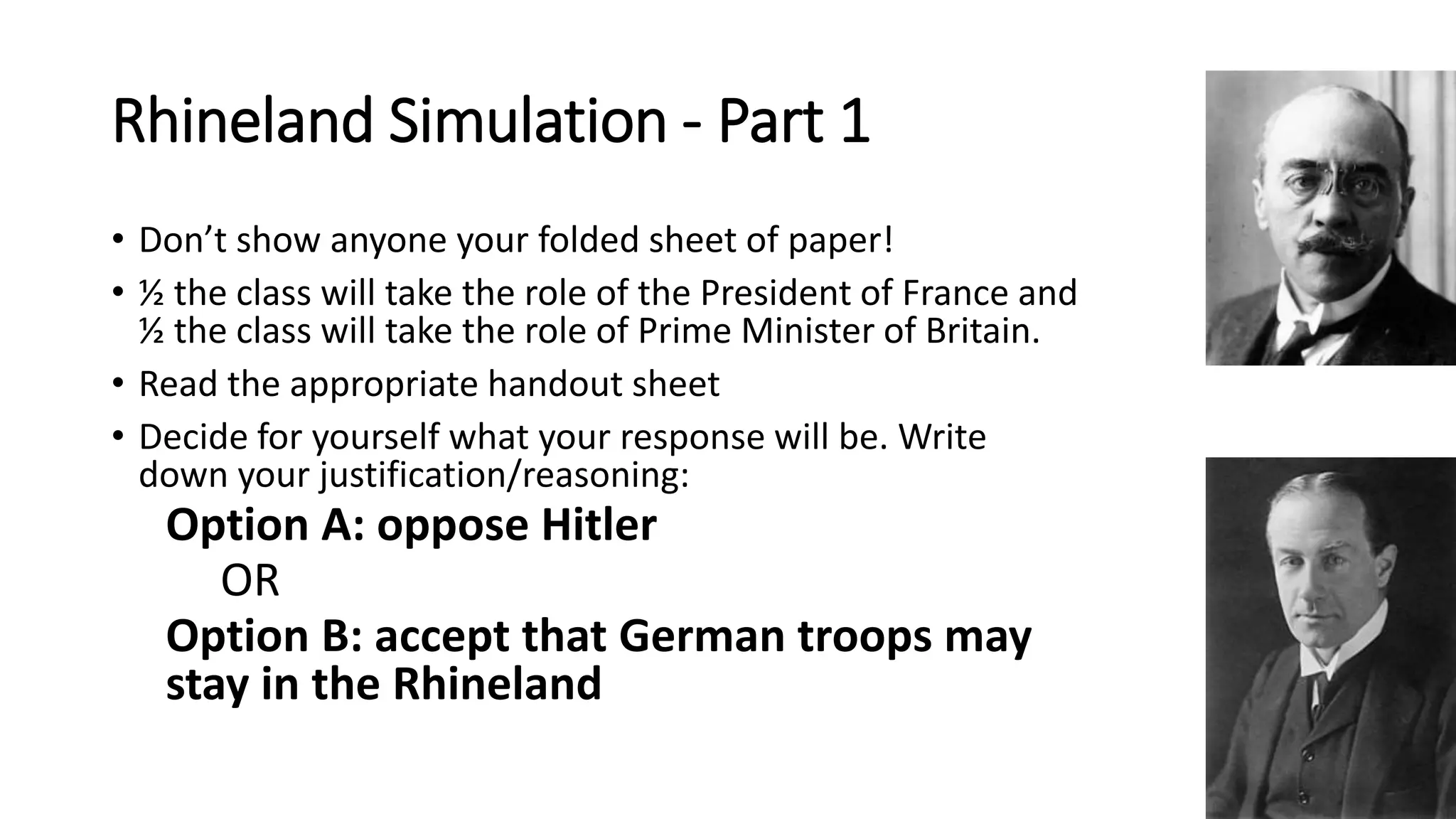 Rhineland simulation | PPTX