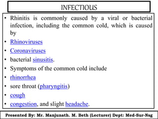 Rhinitis (nasal disorder). | PPTX