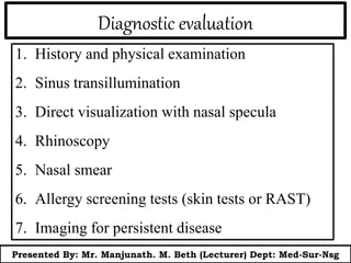 Rhinitis (nasal disorder). | PPTX