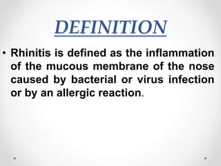 Rhinitis | PPTX