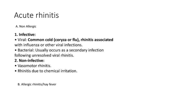 rhinitis.pptx | Allergies | Diseases and Conditions