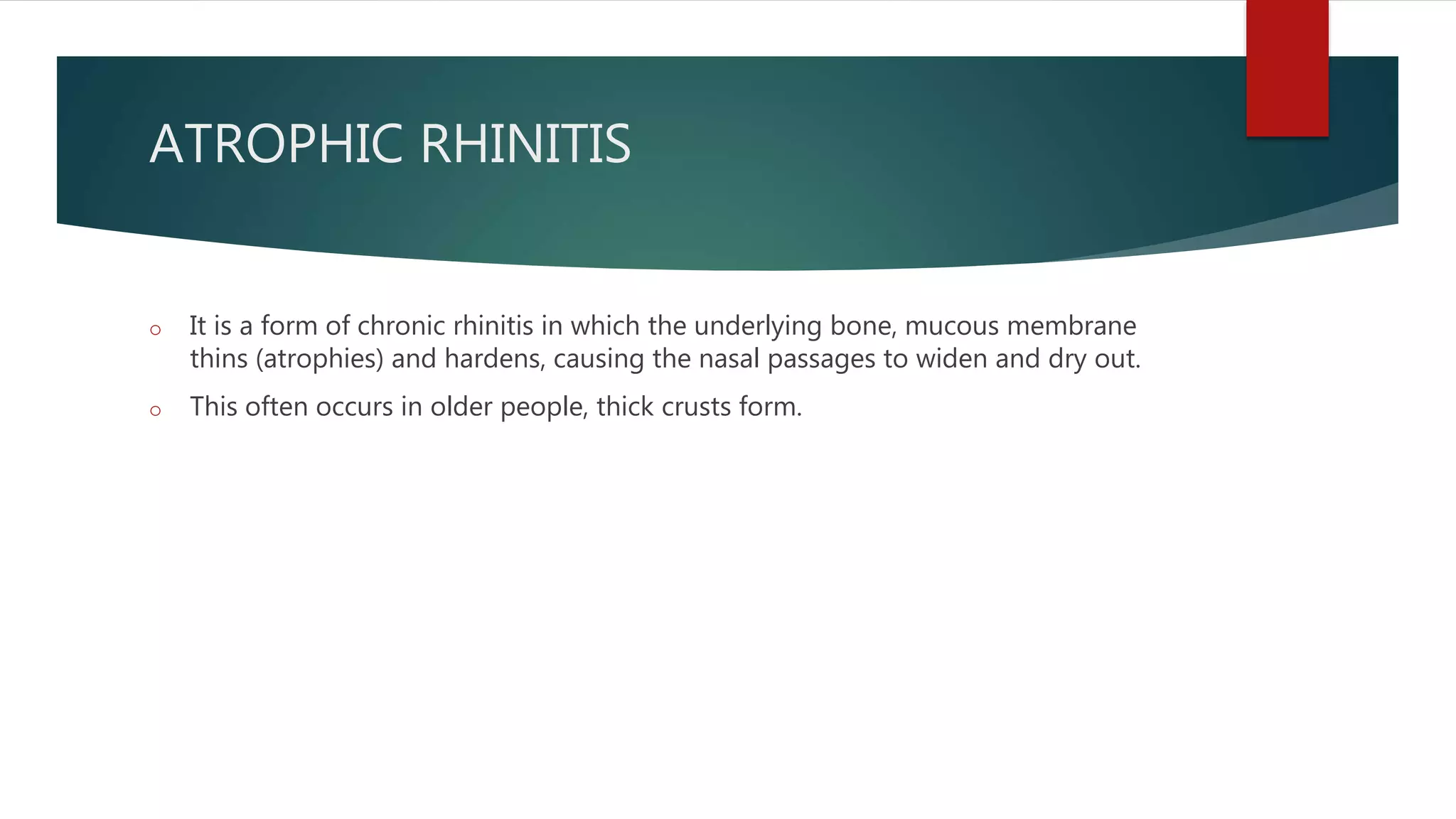 Rhinitis presentation | PPTX