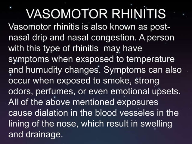 Rhinitis report | PPTX | Ear, Nose and Throat Conditions | Diseases and ...