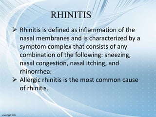Rhinitis types | PPTX