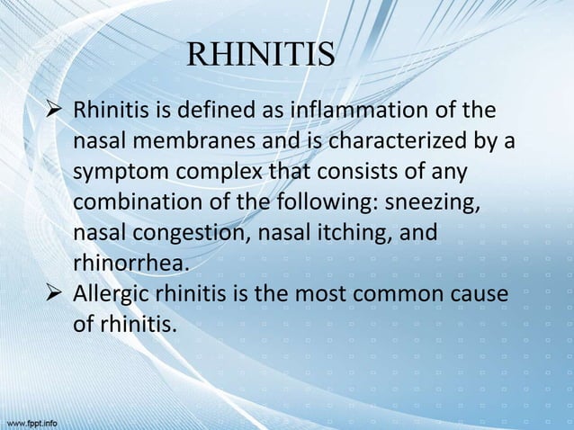 Rhinitis Types Pptx