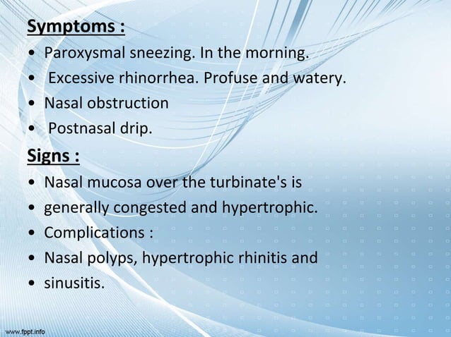 Rhinitis types | PPTX
