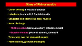 Rhinosinusitis- Definition, Clinical features, Diagnosis.pptx