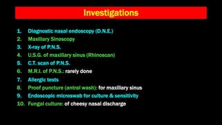 Rhinosinusitis- Definition, Clinical features, Diagnosis.pptx