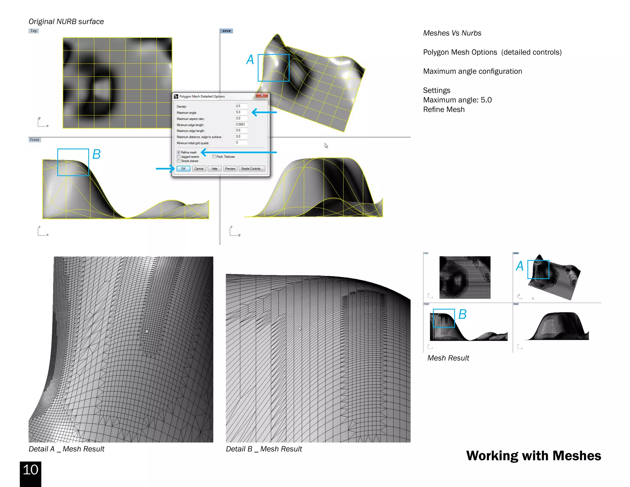Rhino Working with Meshes | PDF