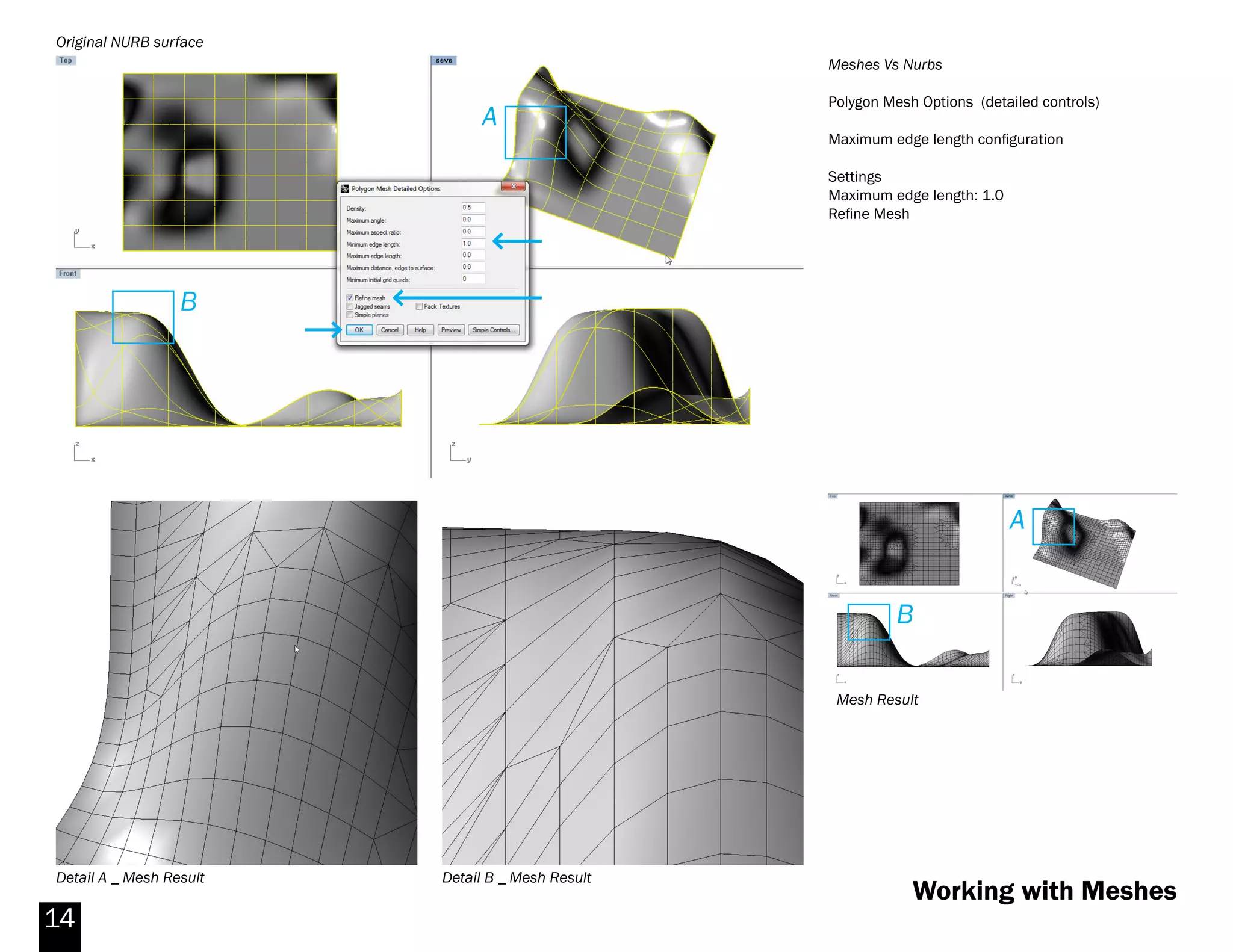 Rhino Working with Meshes | PDF