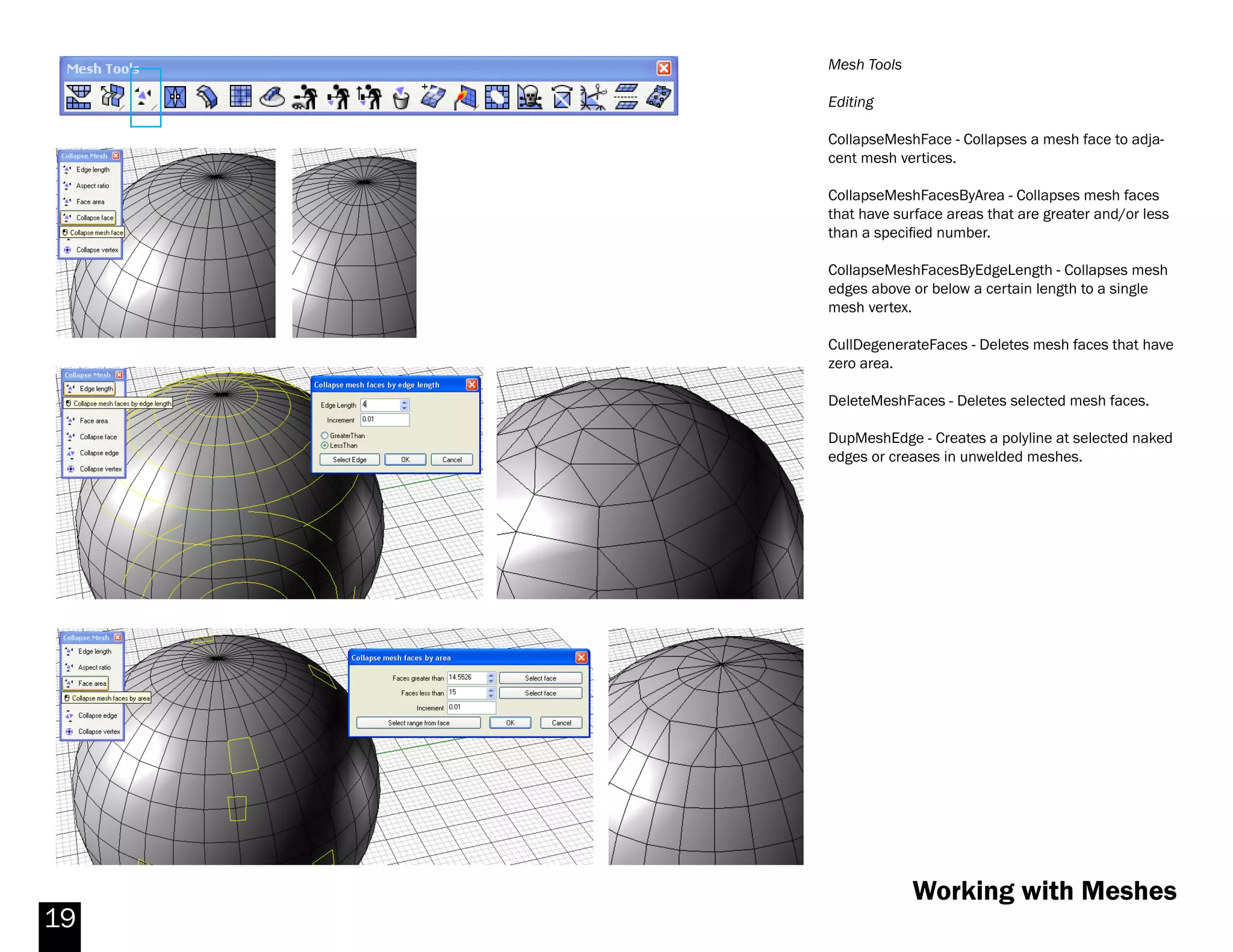 Rhino Working with Meshes | PDF